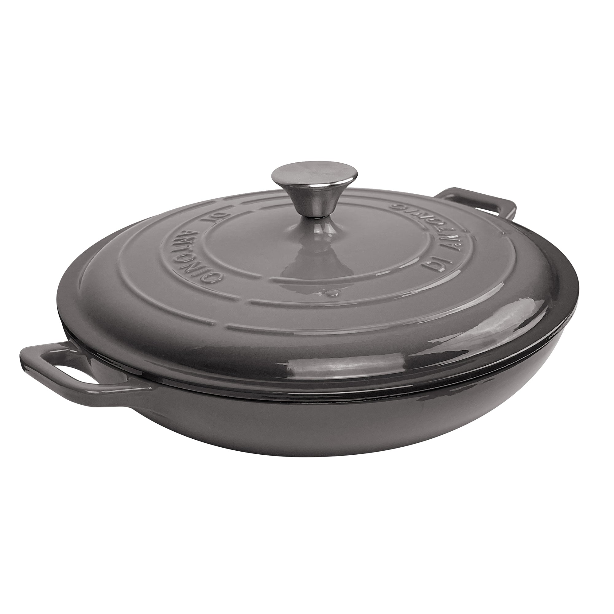 Casserole 320mm Cast Iron Enamel Slate Grey | Di Antonio Homeware NZ